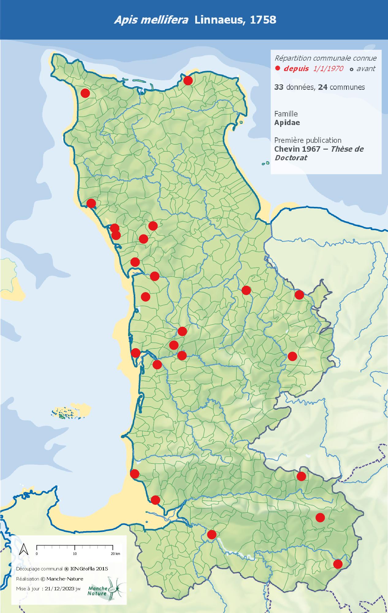 Cartographie des apidés (Apidae)
